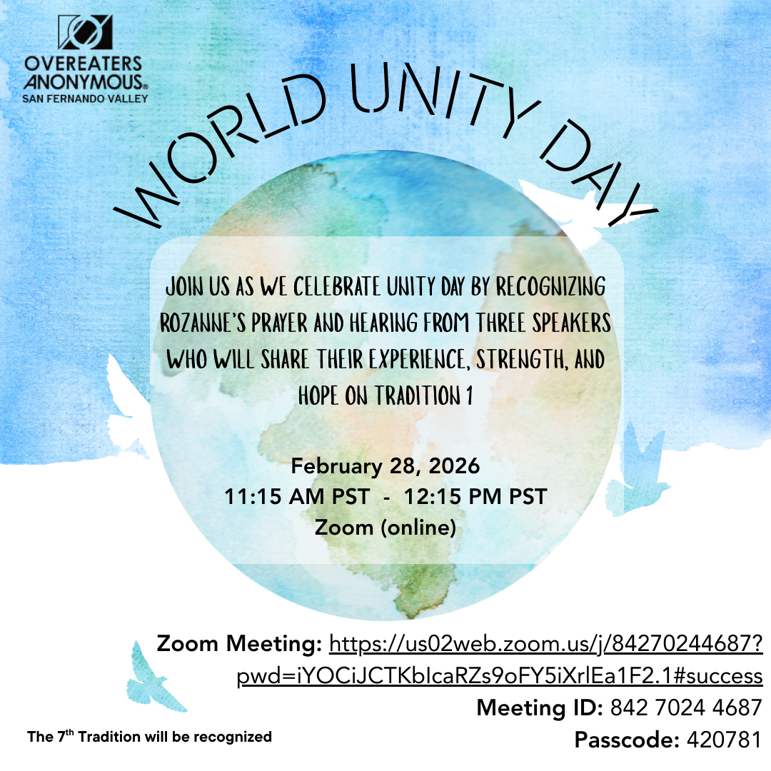 World Unity Day - Overeaters Anonymous San Fernando Valley